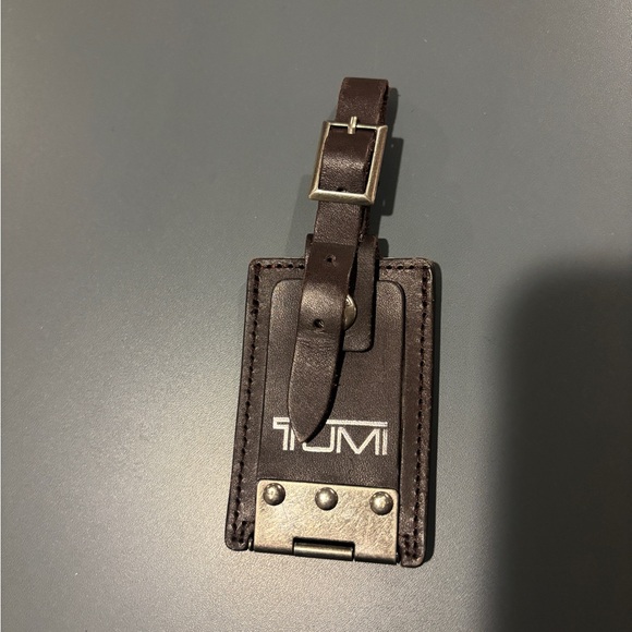 Tumi | Bags | Tumi Dark Brown Leather Luggage Tag | Poshmark